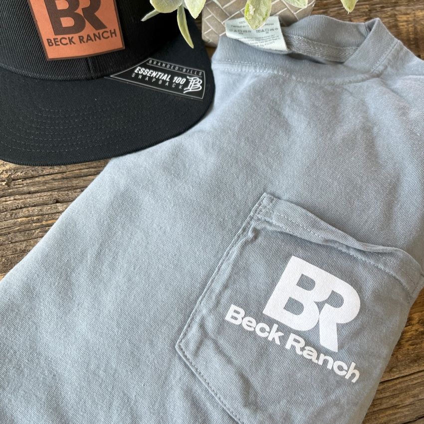 BR Brand T's w/ pocket - Beck Ranch Premium Beef